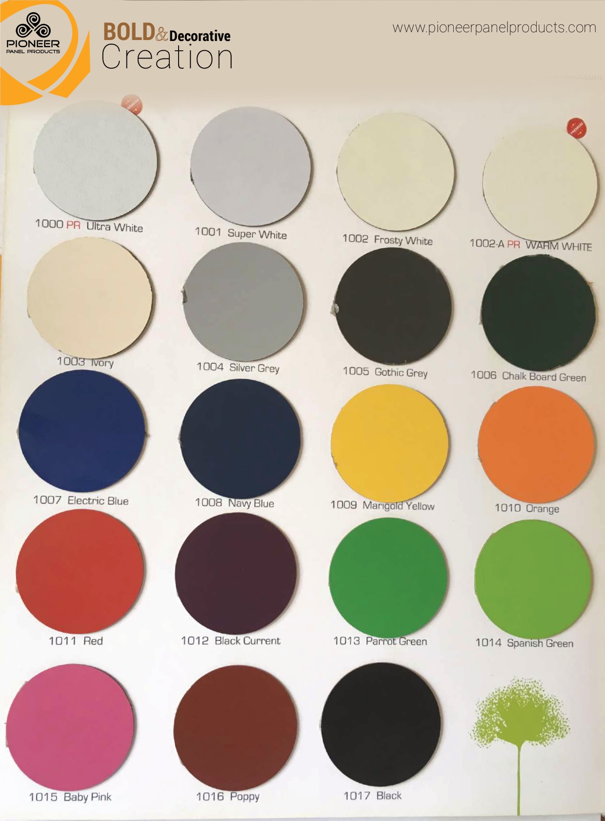 mdf sheet colors
